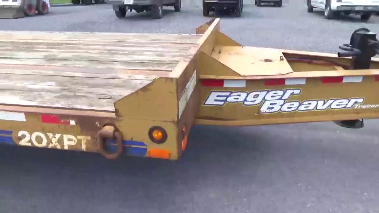 2006 Eager Beaver 20XPT 20 Ton Tow Behind Lowboy Trailer For Sale - YouTube