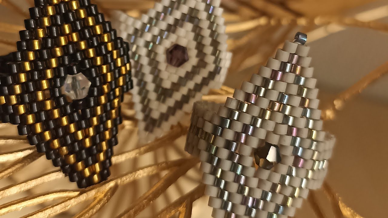 #mk Кольцо из бисера Ромб #diy Rhombus beaded ring - YouTube