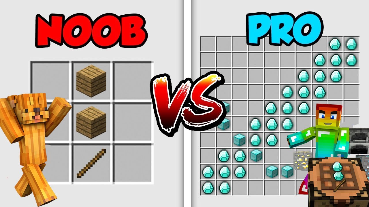 MINI GAME : CUỘC THI CHẾ TẠO NOOB Vs PRO MINECRAFT ** AI SẼ LÀ NOOB VÀ ...