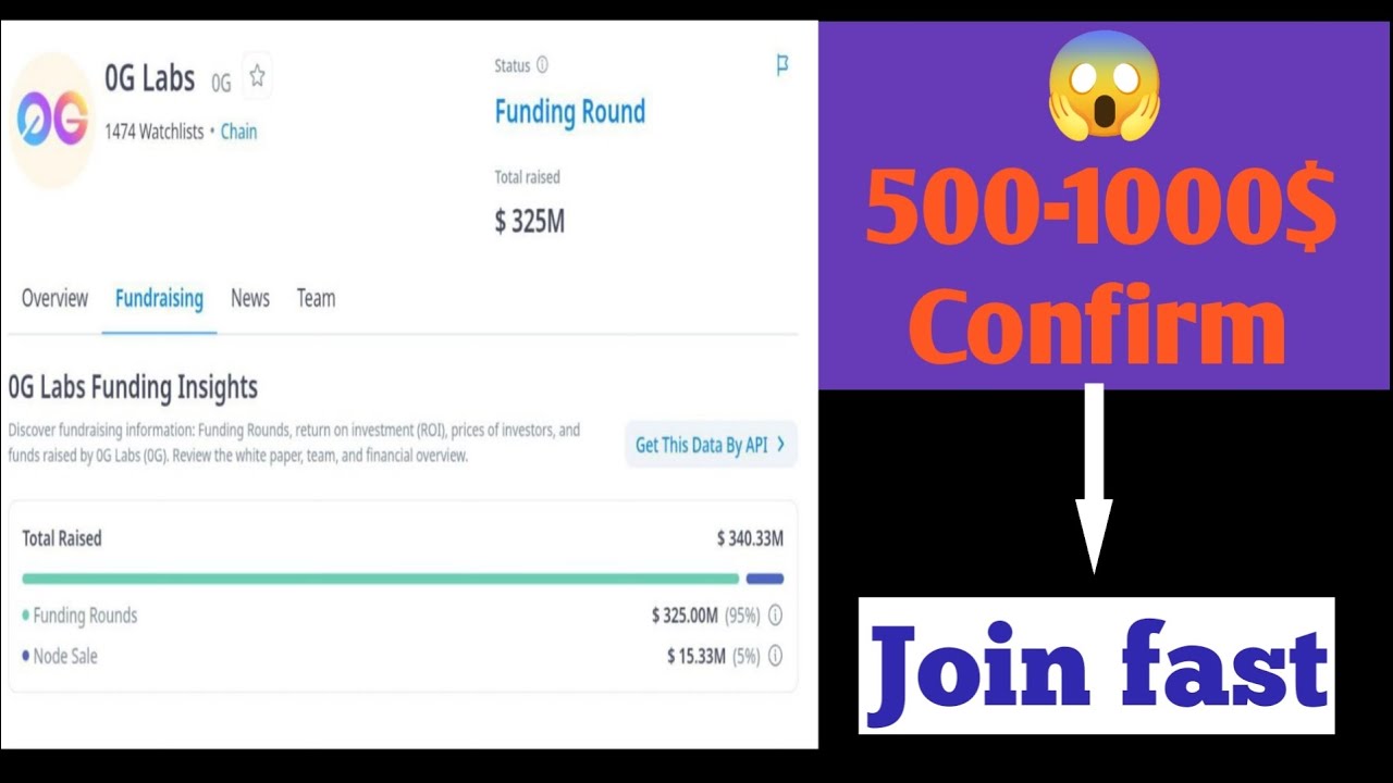 😱 OG Labs testnet $325M Funding. Join fast & get upto 500-1000$🔥 - YouTube