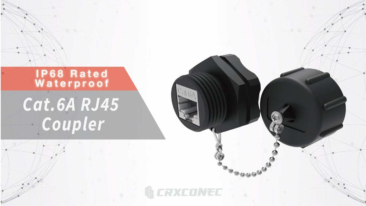 IP68 Rated Waterproof Cat.6A RJ45 Coupler - YouTube