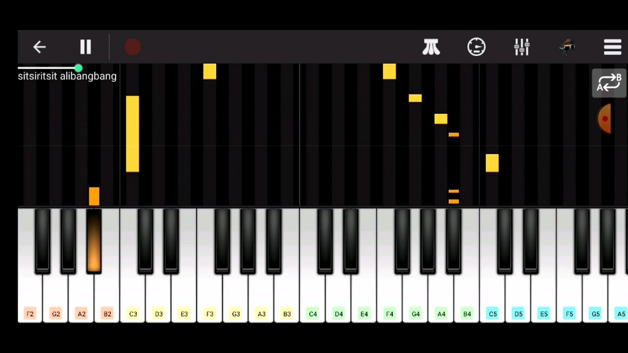 Sitsiritsit Alibangbang Piano Tutorial (Perfect Piano) | Played by ...