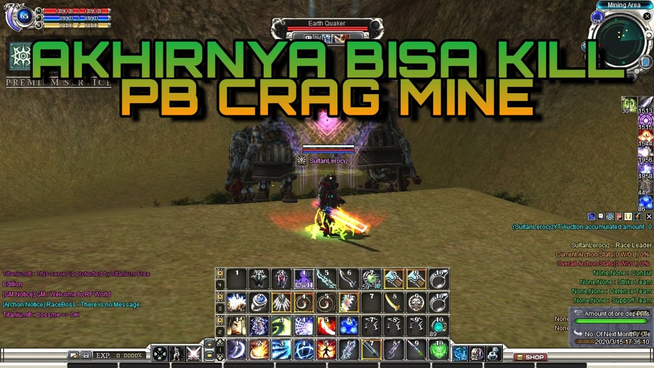 Akhirnya Tau Drop Item PB di Crag Mine CM RF OFFLINE - YouTube