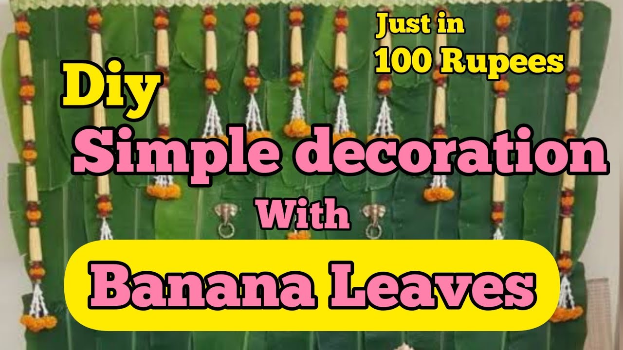 DIY Simple Backdrop with Banana Leaves||Simple and Low Budget Backdrop ...