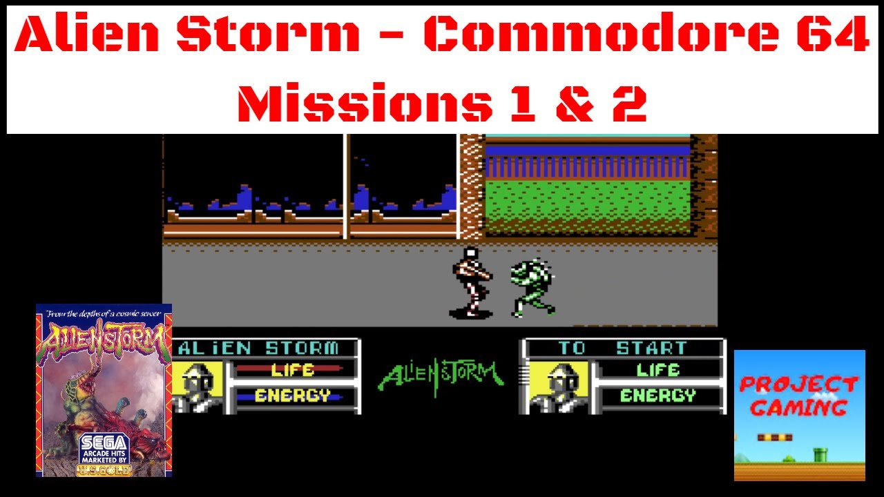 Alien Storm | Commodore 64 | Missions 1 & 2 - YouTube