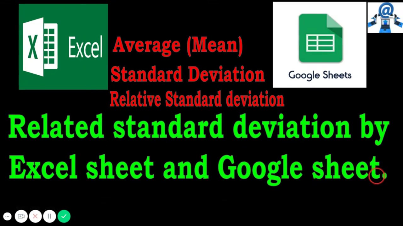 Related standard deviation by Excel sheet and Google sheet - YouTube