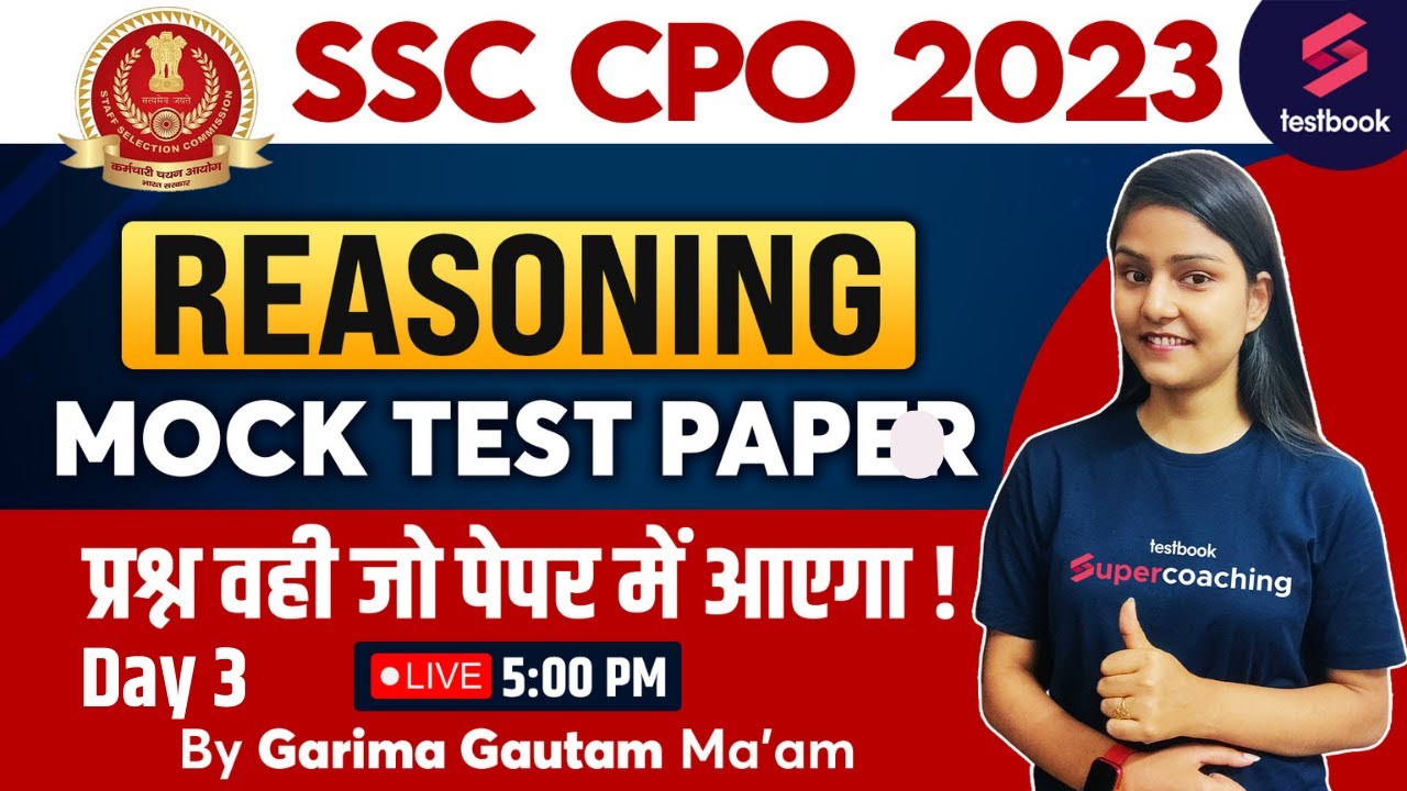 SSC CPO 2023 | Reasoning | SSC CPO Reasoning Practice Paper | Set 3 ...