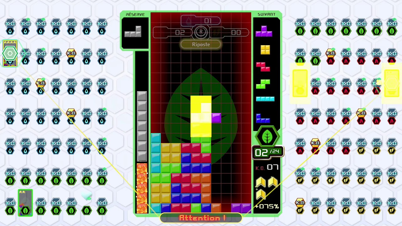 [Tetris 99] team battle highlight #10: scary top 3 with JP guests (588 ...