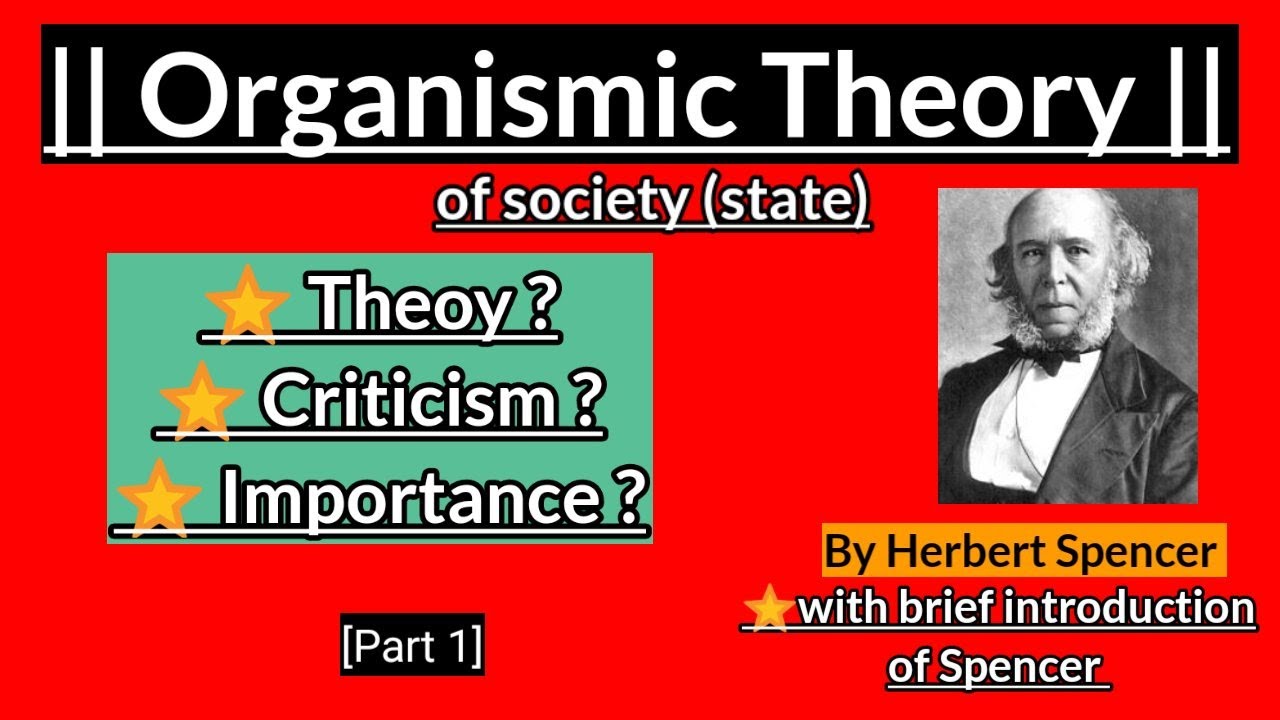 Organismic theory of state|| organismic theory of society|| organismic ...
