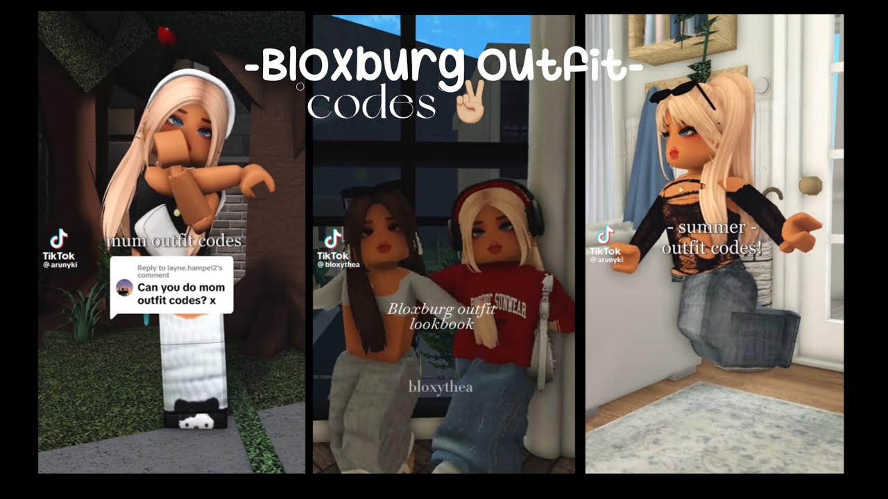 Bloxburg outfit codes| Roblox💓 - YouTube