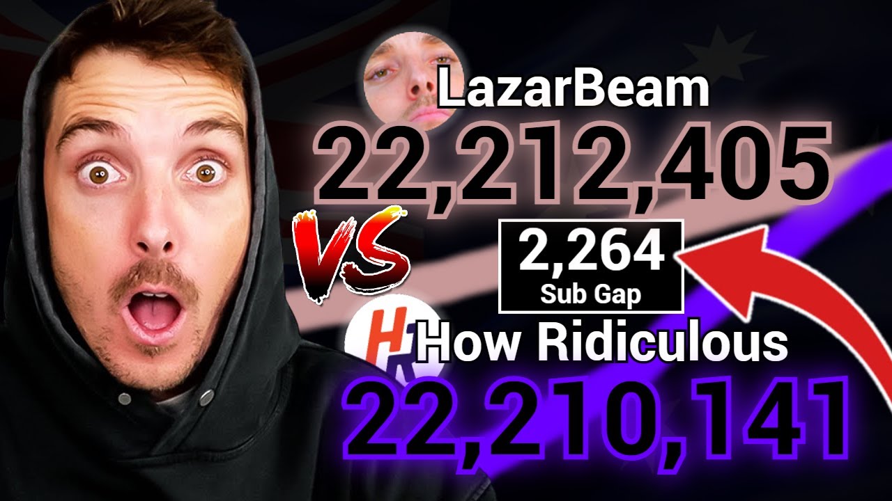 LazarBeam vs. How Ridiculous - BATTLE FOR 3RD MOST SUBSCRIBED IN ...