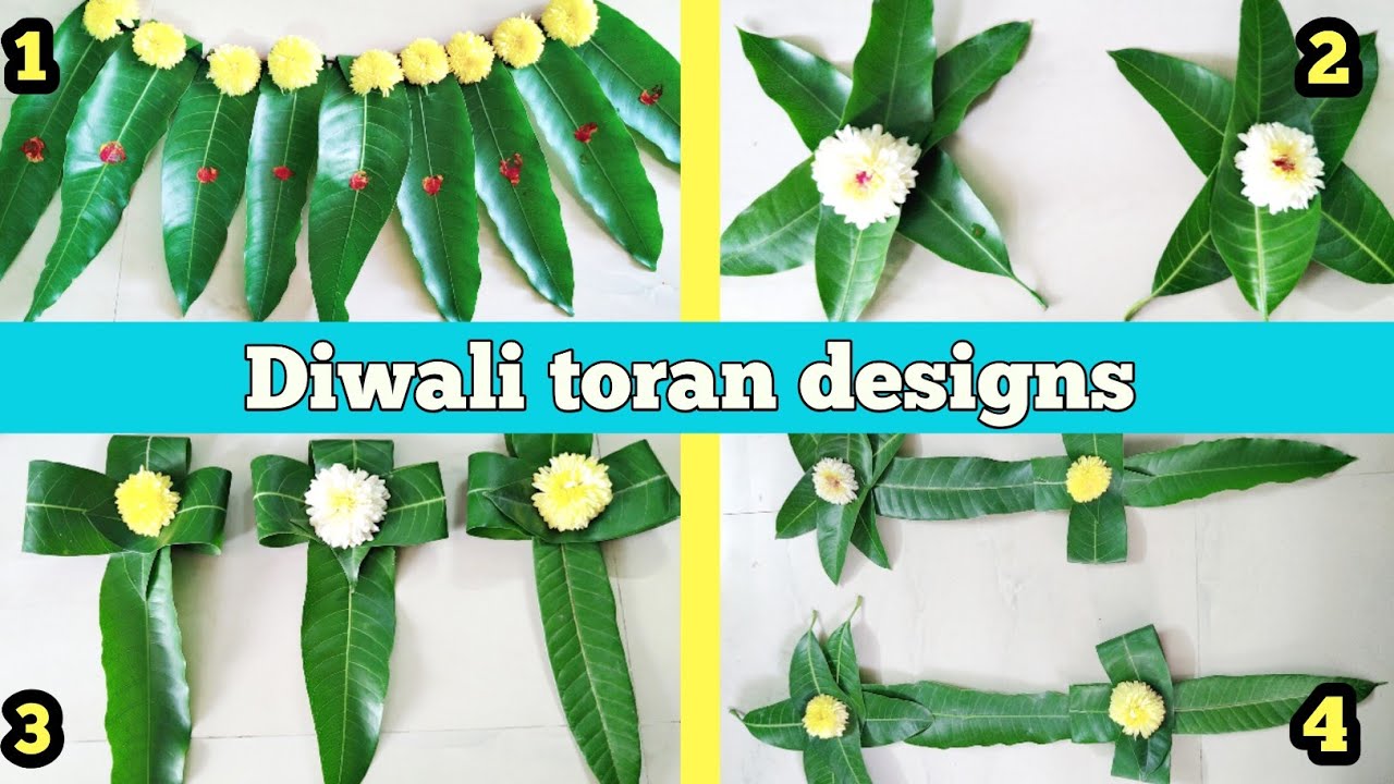 மாவிலை தோரணம் கட்டும் முறை | Mango leaves thoranam designs | maavilai ...