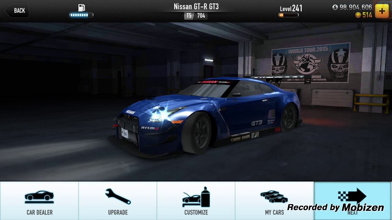 CSR Racing Nissan GT-R GT3 BEST SHIFT PATTERN 7.909s [ NO MECH ] - YouTube