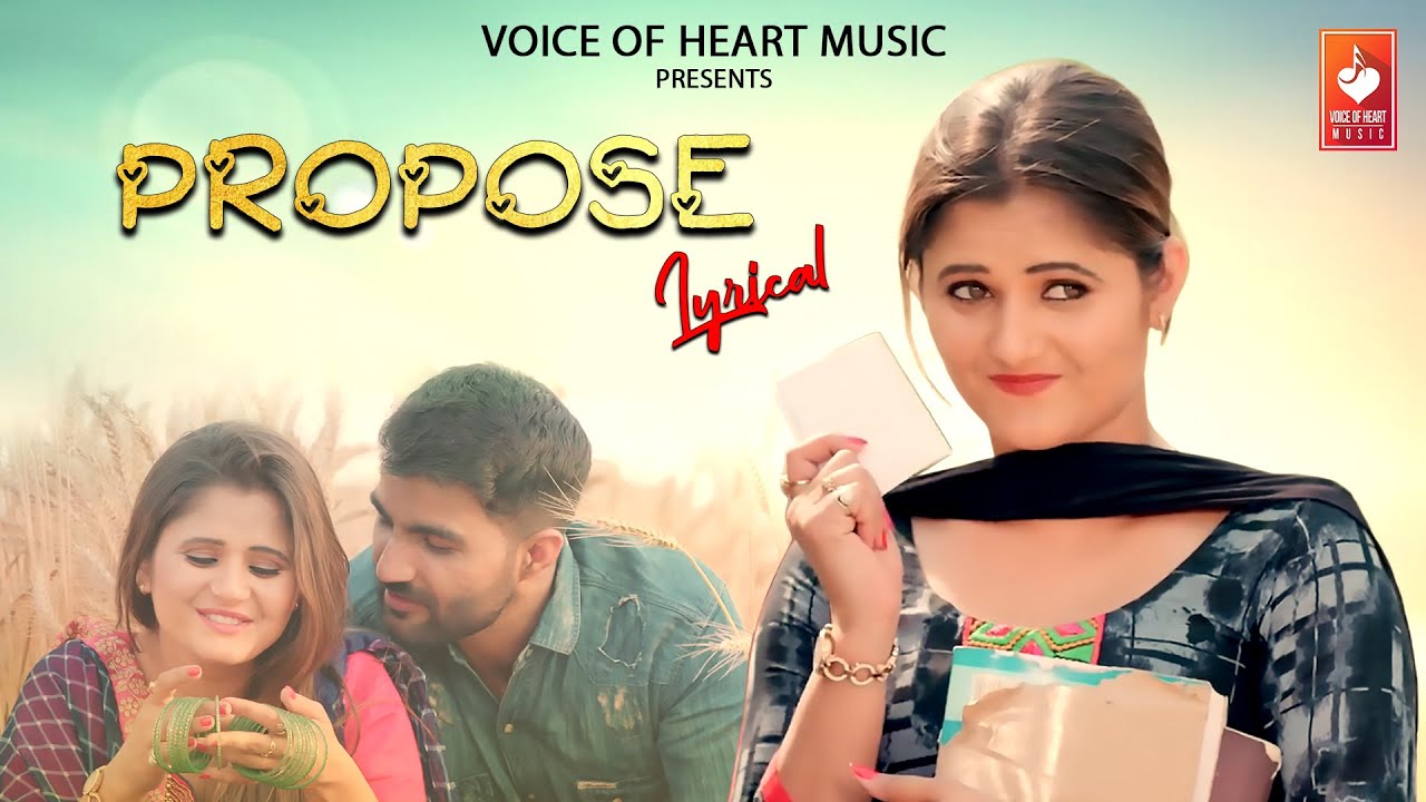 Propose (Lyrical) | Amit Dhull | Anjali Raghav | Haryanvi Songs ...