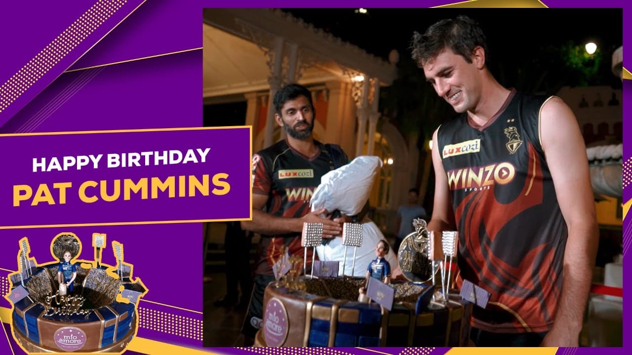 Pat Cummins' Birthday Celebration | KKR | IPL 2022 - YouTube
