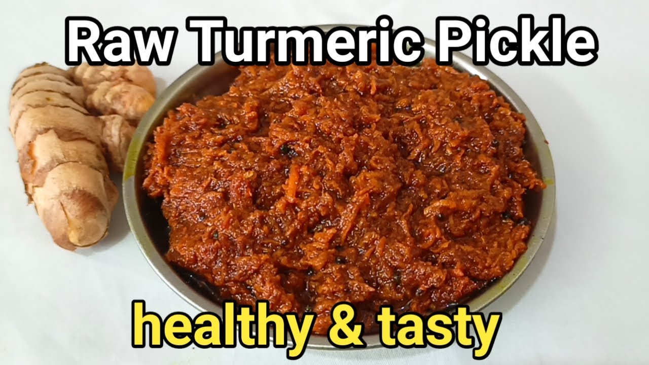 Fresh turmeric pickle recipe/Raw turmeric pickle/manjal kizhangu ...