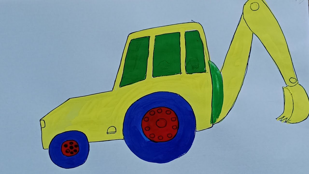 JCB drawing for kids || how to draw JCB ||JCB drawing easy for kids # ...