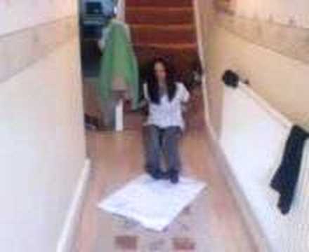 kat riding the stairs - YouTube