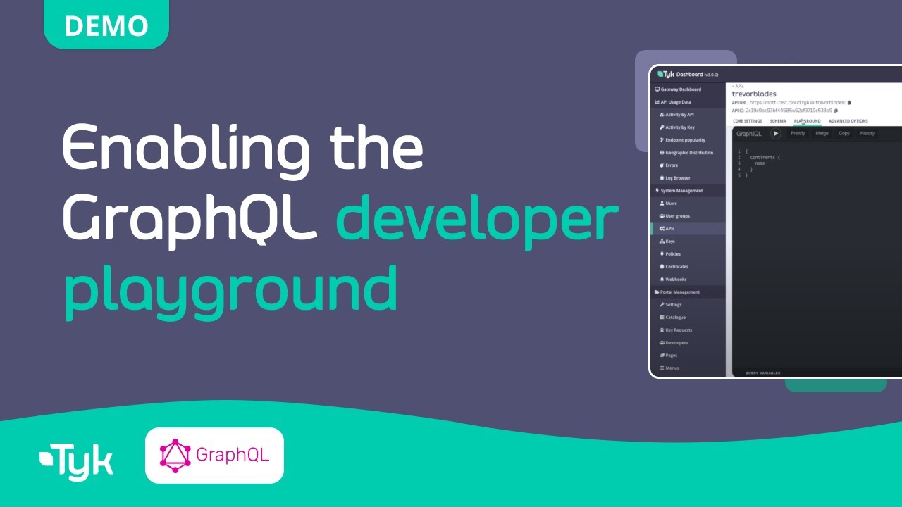 How to enable the GraphQL developer playground in Tyk - YouTube