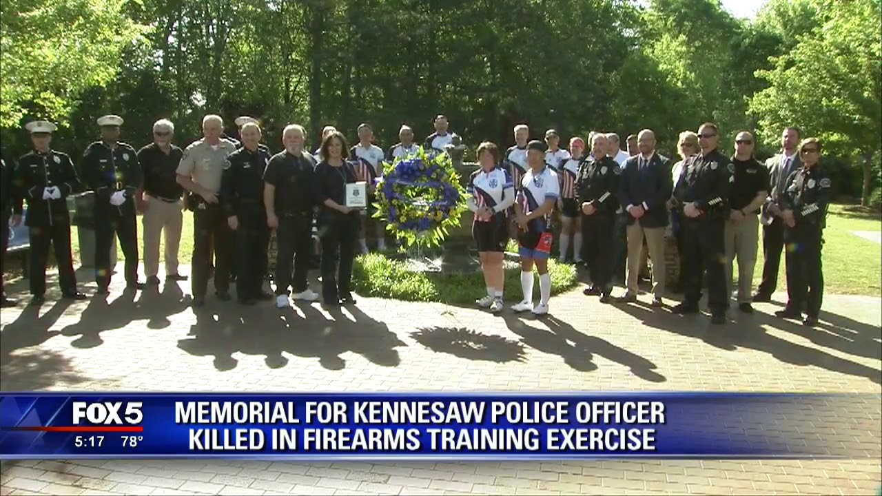 Memorial for Kennesaw Police officer killed in training exercise - YouTube