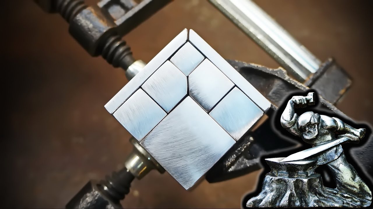 Damascus steel from scraps from two old projects. - YouTube