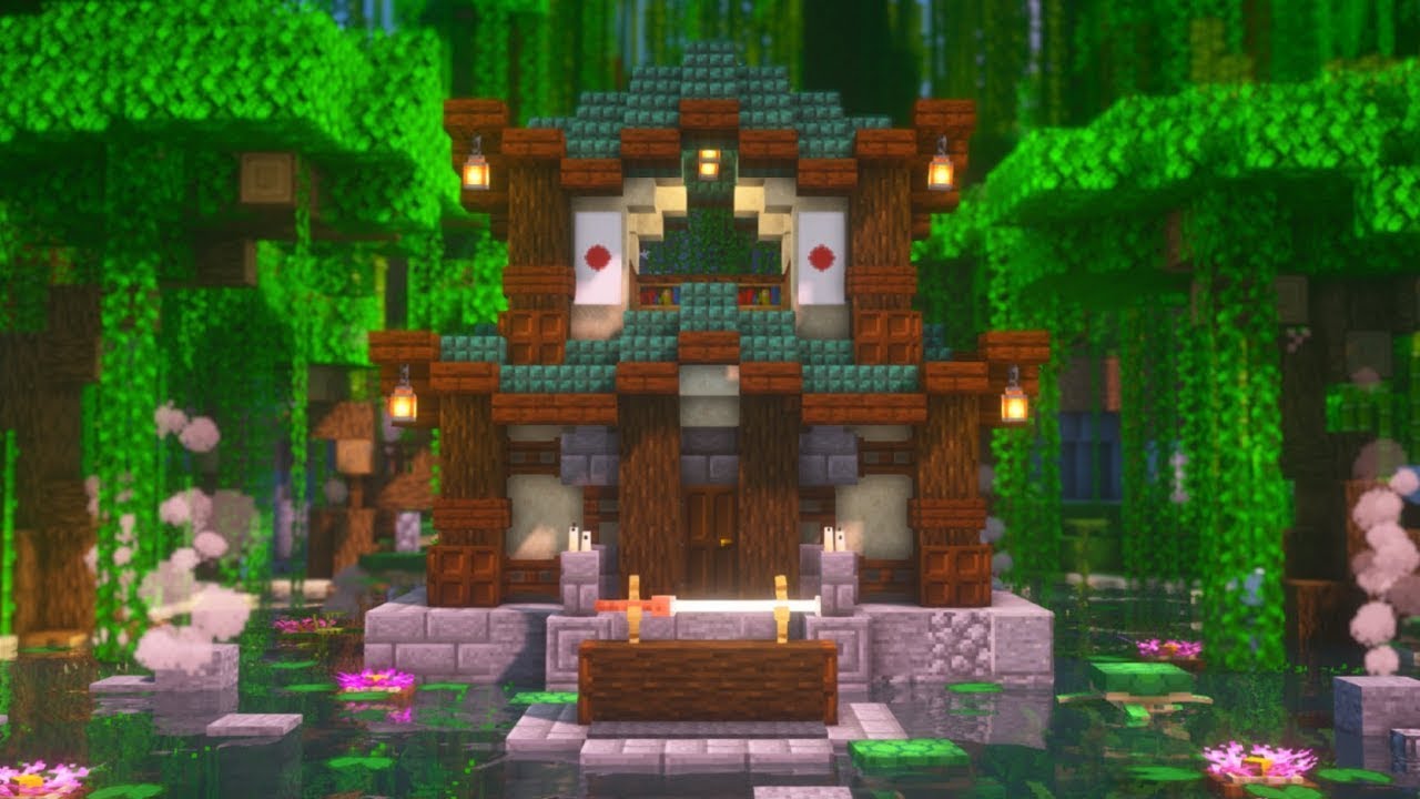 How To Make A Japanese Temple In Minecraft | G1R2 PLAYZ - YouTube