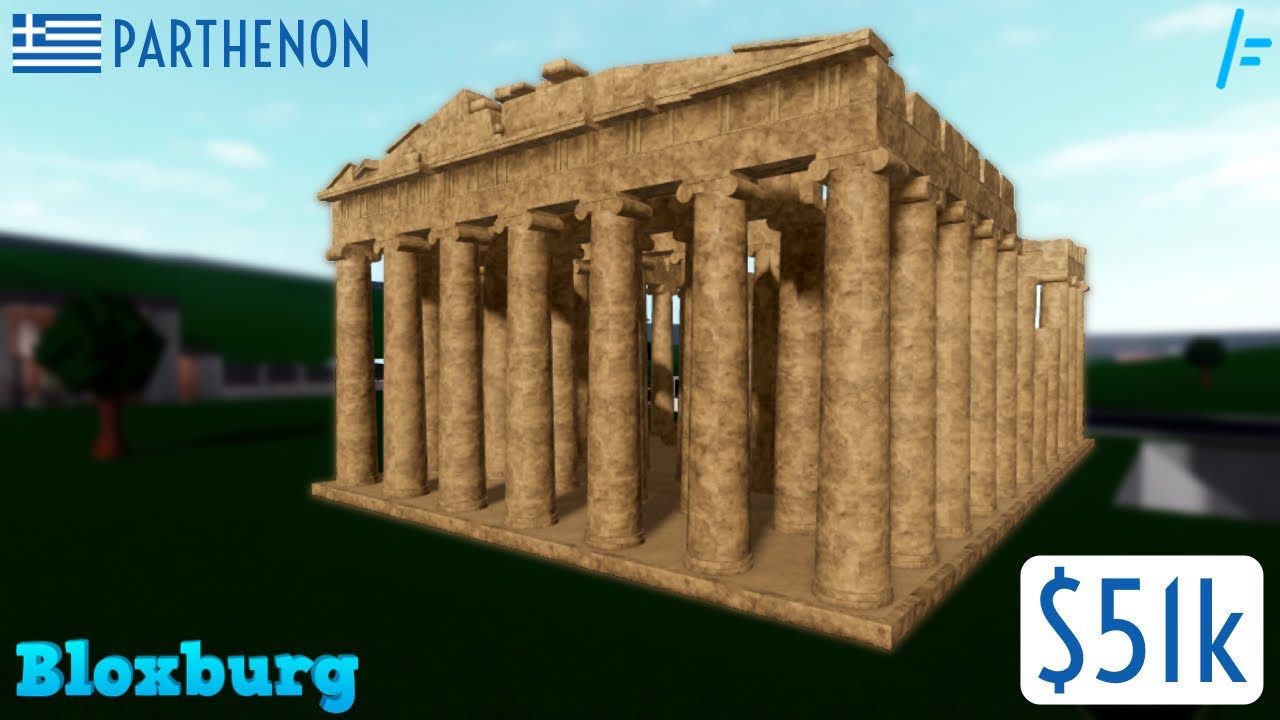 Greek Parthenon on Bloxburg | Speed Build - YouTube