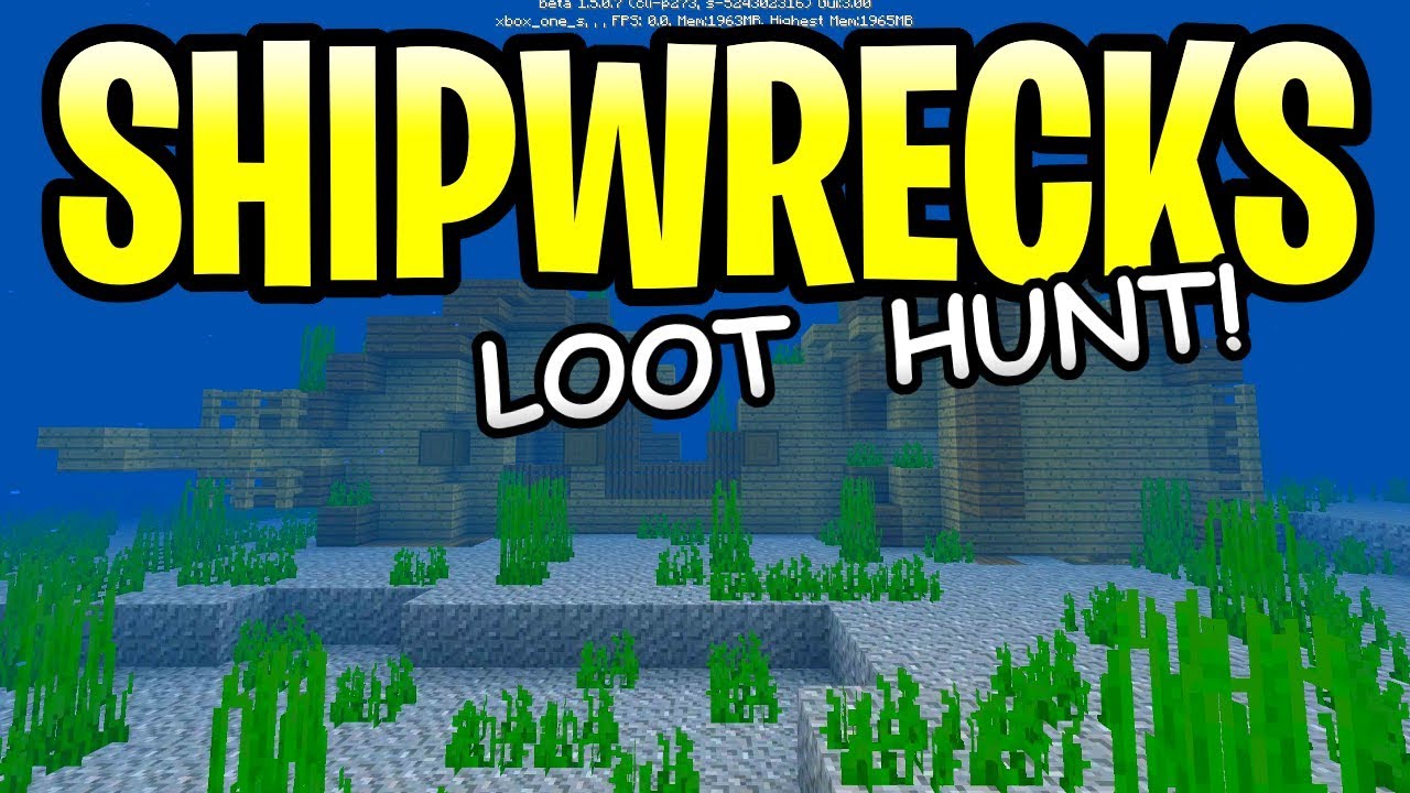 Minecraft Update Aquatic Shipwreck Loot! ALL SHIPS EXPLORED! PE, Xbox ...