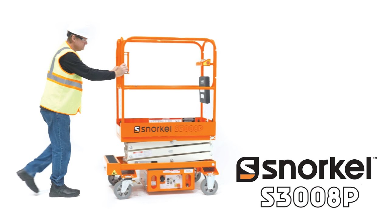 Snorkel S3008P Mini Scissor Lift - Product Feature - YouTube
