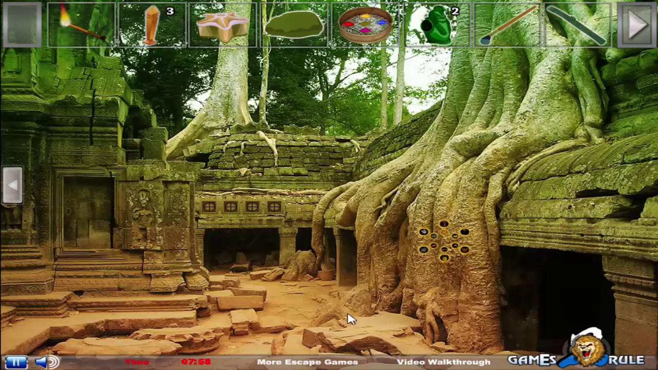 Mystery Fiction Temple Escape walkthrough Games2rule - YouTube