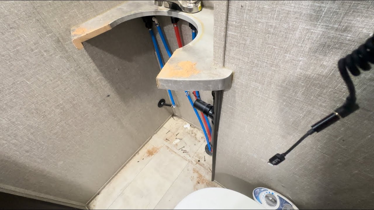 Grand Design Momentum 399TH Rear Bathroom Remodel - YouTube