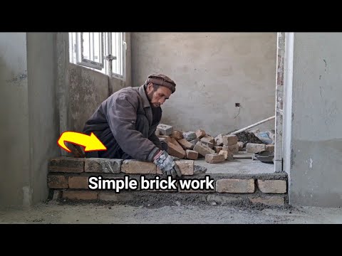 simple bricks work. construction works - YouTube