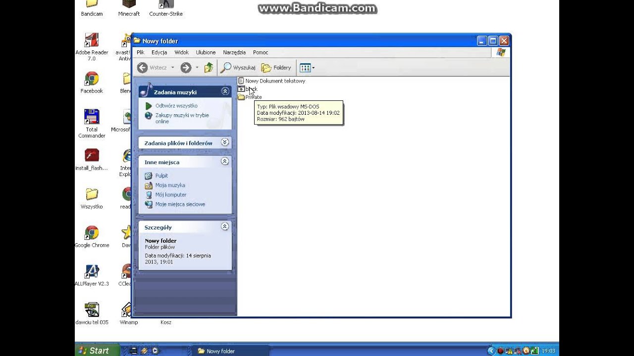 Jak stworzyć folder na hasło w Windows XP - YouTube