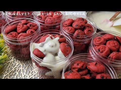 Resep Red Velvet Cookies Dengan Saus Coklat Putih Enak Renyah Dan Lumer ...