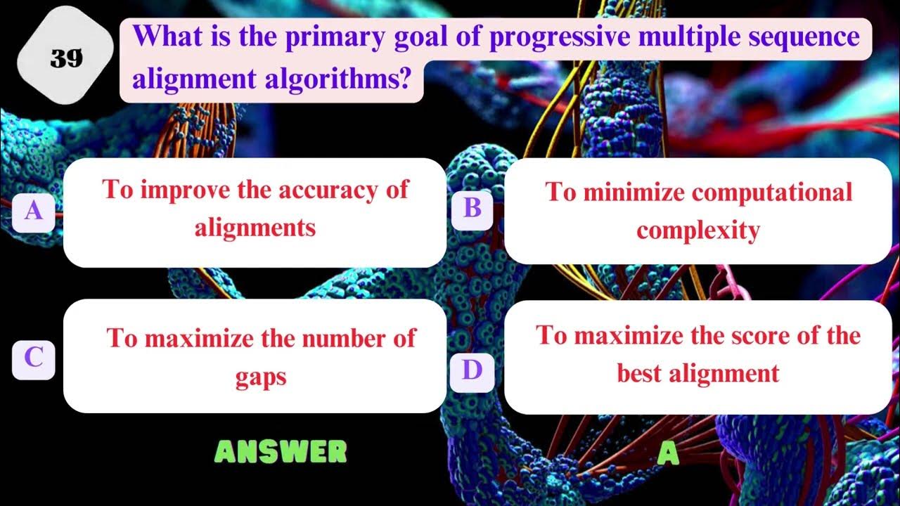 Sequence Alignment Introduction to Bioinformatics MCQs 2 - YouTube