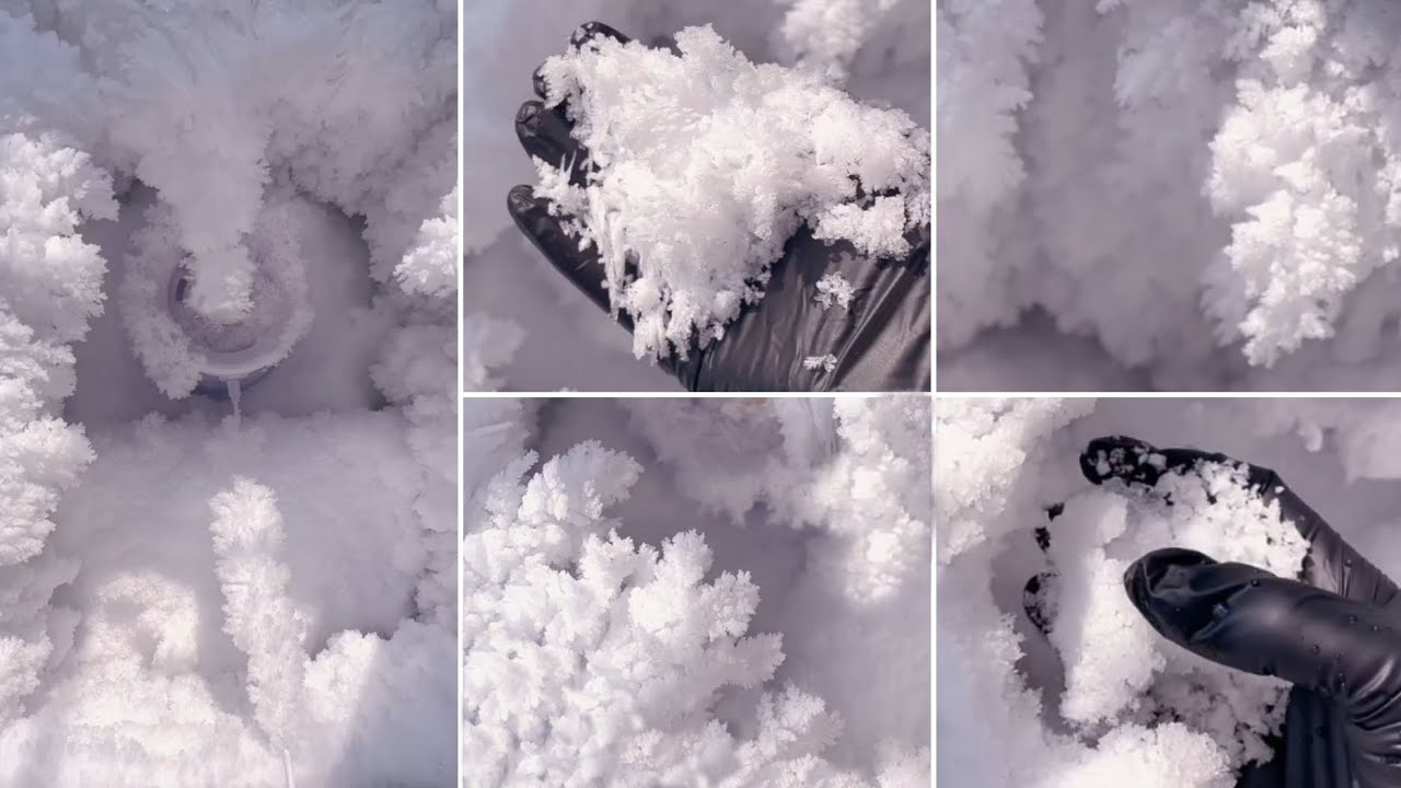 FREEZER FROST EATING / WHITE ICE EATING / SOFT ICE EATING / ASMR ...