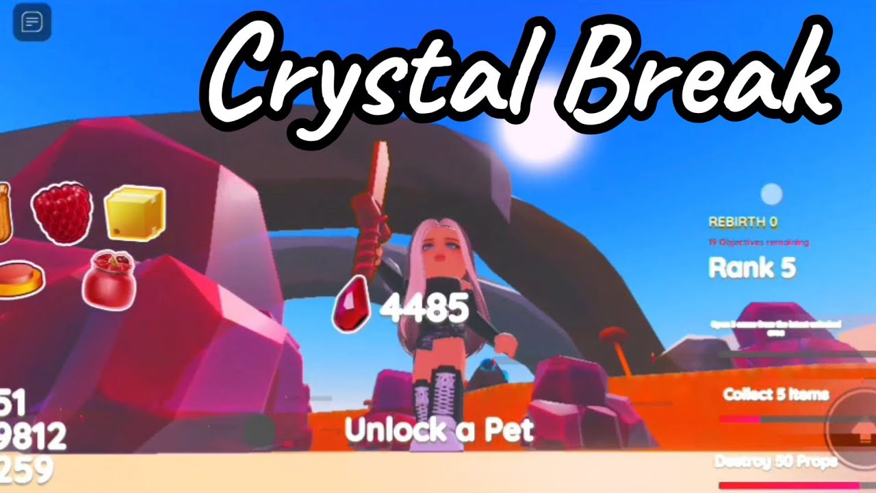 Collecting Crystal Break! Roblox - YouTube
