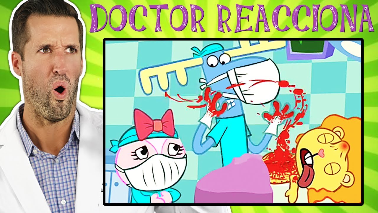 Médico de Emergencias REACCIONA a las Escenas Médicas de Happy Tree ...