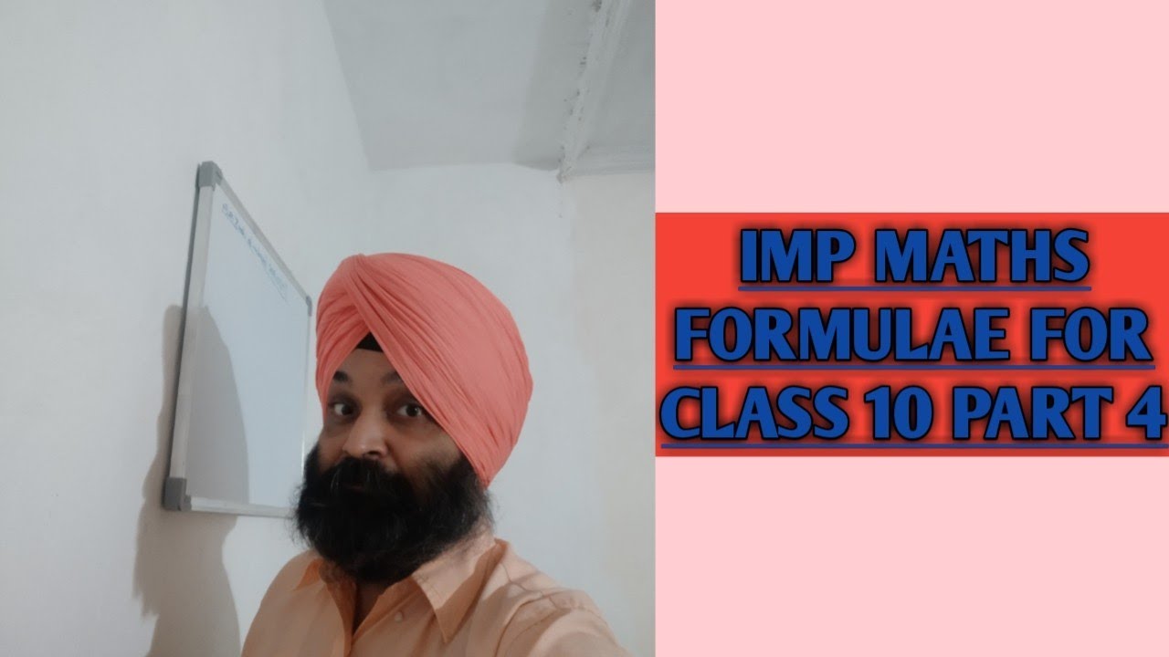 maths#studychannelbyjasmeet IMP MATHS FORMULAE FOR CLASS 10 PART 4 ...
