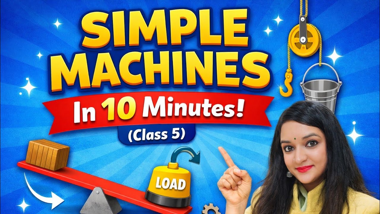 Simple Machines Explained in 10 Minutes | Class 5 Science | Easy Tricks ...