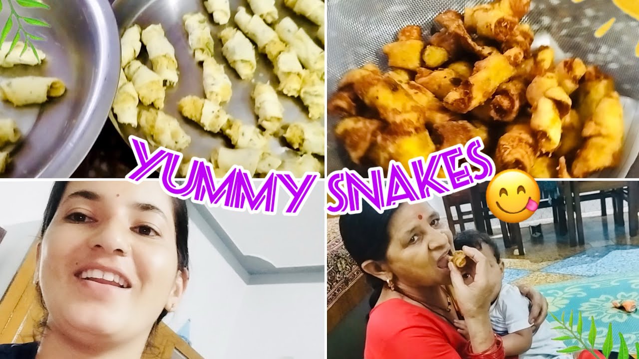 आज Evening में बनाया Yummy Snakes😋👌|| Pahadi lifestyle vlog || # ...