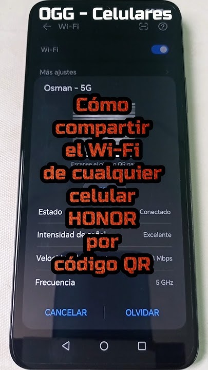 Cómo compartir el Wi-Fi de cualquier celular Honor por código QR #shorts #honor #codigoqr - YouTube
