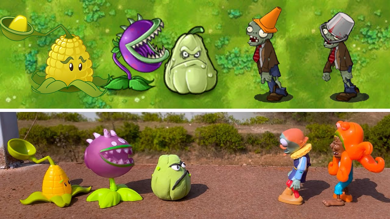 PLANTS VS ZOMBIES: TOY PLANTS VS GAME PLANTS #7 - YouTube