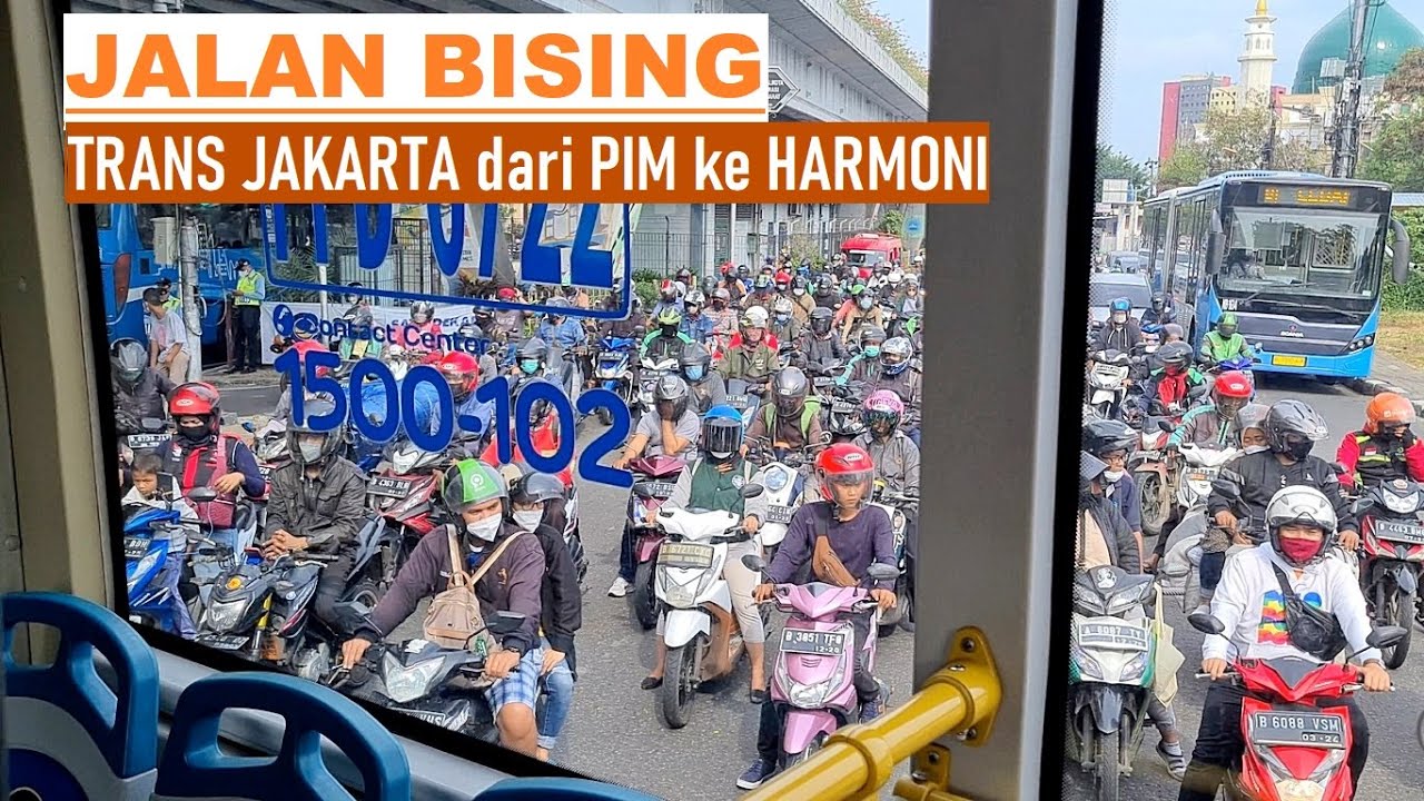 Ride a Metro Bus Trans Jakarta fr Pondok Indah Mall to Harmoni Central ...