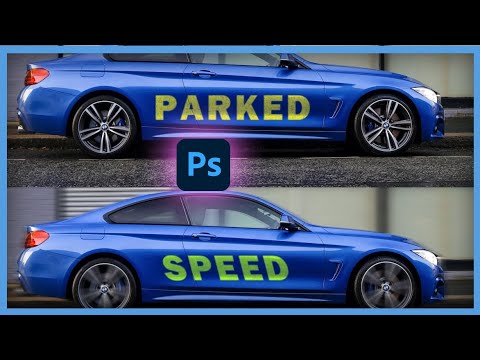 Make a parked Car look like it's Moving in Photoshop | [ speed up a car ...