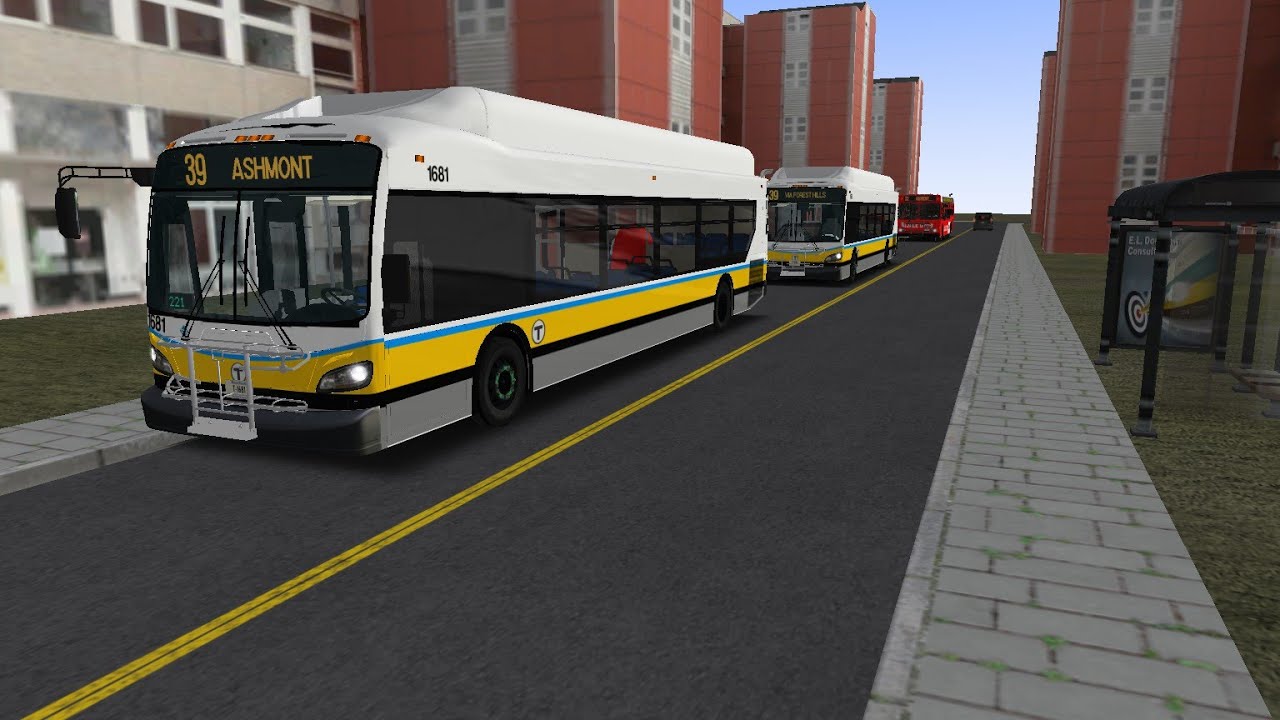 MBTA Route 39 School Tripper OMSI 2 Crash at End - YouTube