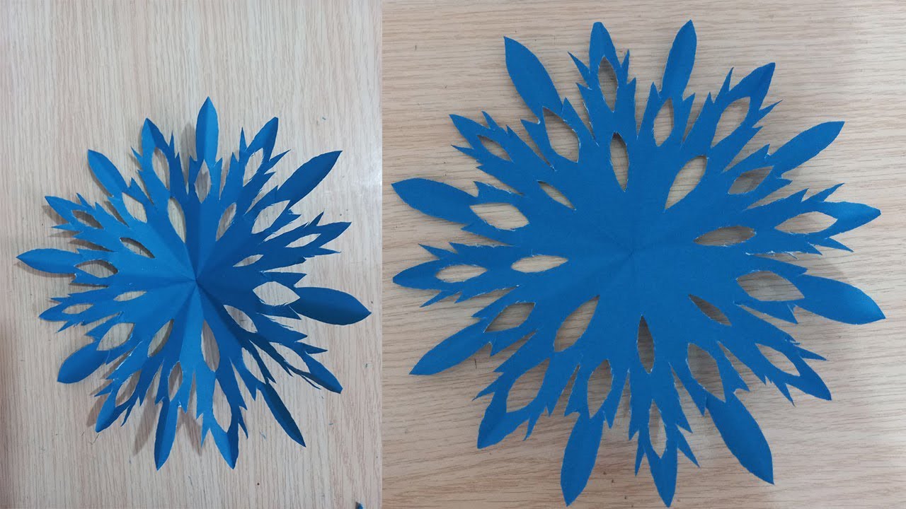 origami flower easy : Christmas Snowflakes/Easy Paper Craft/Flower ...