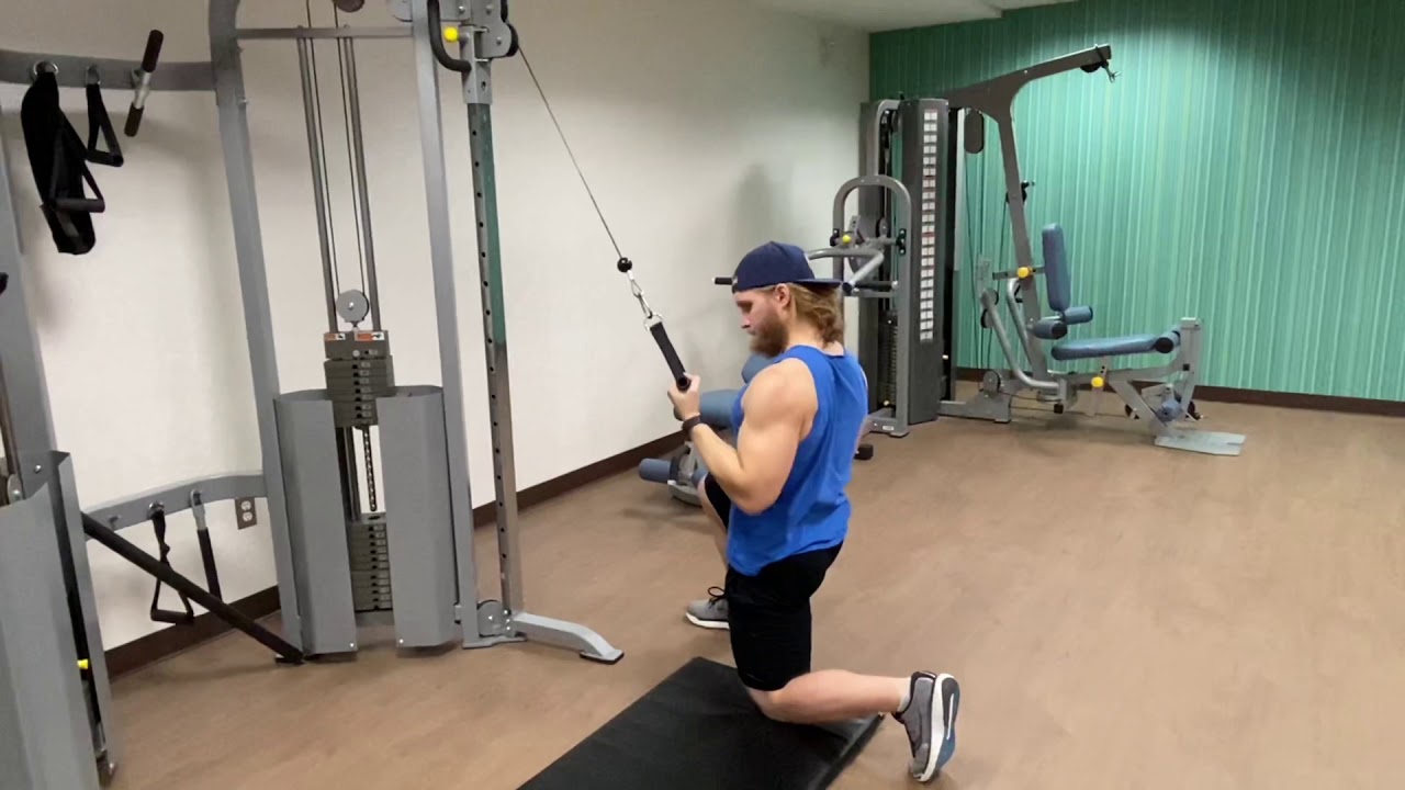 Cable Half Kneel Single Arm Pulldown - YouTube