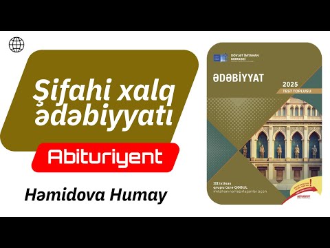 Şifahi xalq ədəbiyyatı (ümumi) - Ədəbiyyat test toplusu 2025