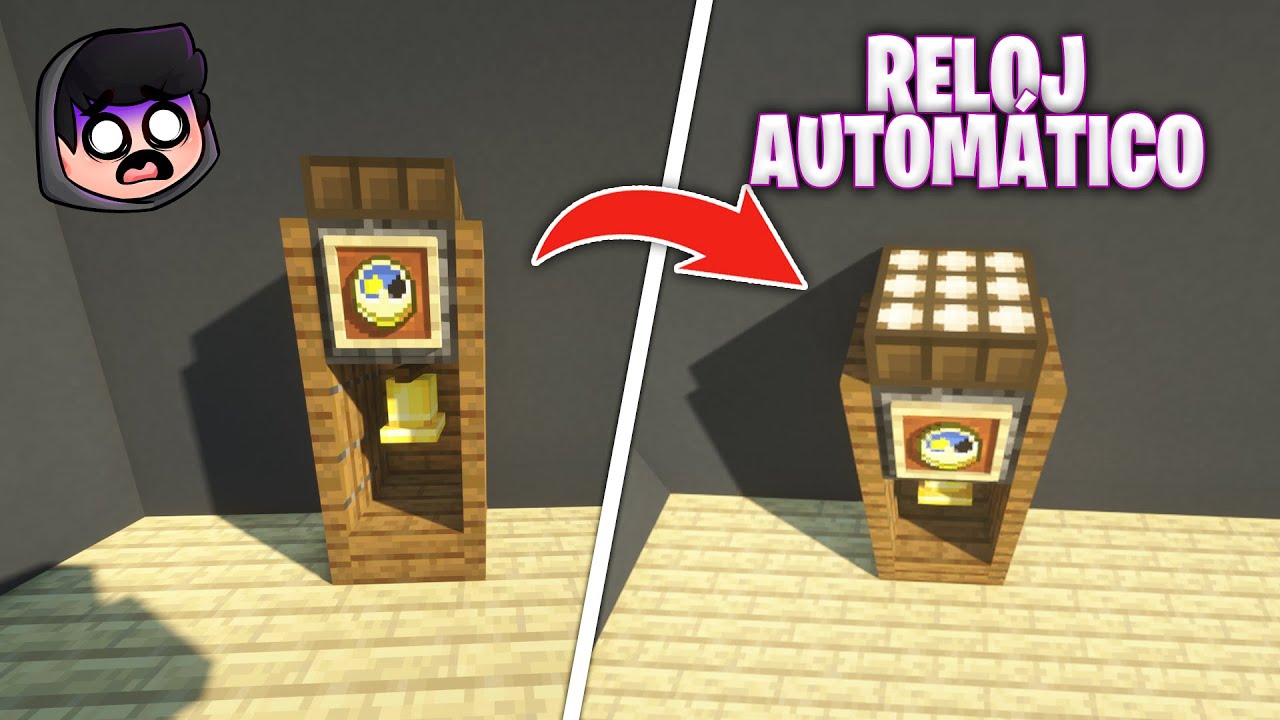 ¡CÓMO HACER UN RELOJ AUTOMÁTICO QUE FUNCIONA EN MINECRAFT *Sin mods ...
